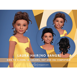 SONYASIMS - LAURA HAIR KIDS (NO BANGS) - The Sims 4 Create a Sim ...