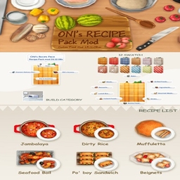 Oni's Recipe Pack_custom food mod TRANSLATION SPANISH BY DOKIMTZ - The ...