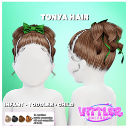 Tonya Infant Toddler Child Hair - The Sims 4 Create a Sim - CurseForge