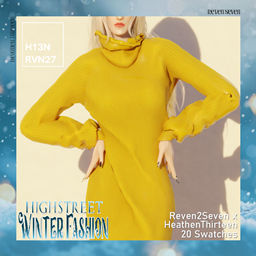 Women's Mid Length High Neck Sweater Dress - The Sims 4 Create a Sim ...