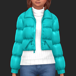 Snowy Escape Puffer Jacket Recolor - File - The Sims 4 Create a Sim ...