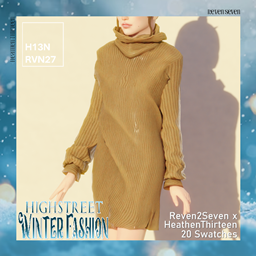 Child's Mid Length High Neck Sweater Dress - The Sims 4 Create a Sim ...