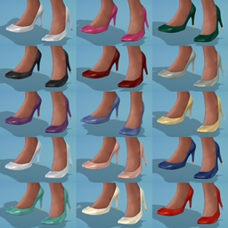 High Heels in 15 Basic Colors - The Sims 4 Create a Sim - CurseForge