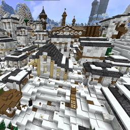 Medieval Town between Snowy Mountains - Files - Minecraft Bedrock Maps ...