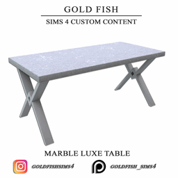 GoldFish Marble Luxe Table - The Sims 4 Build / Buy - CurseForge