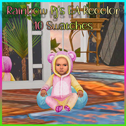 Rainbow Dreams - Infant PJ Recolors - The Sims 4 Create a Sim - CurseForge