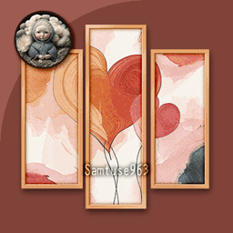 HQ Abstract Amour Triptych #1 Extra B Samtuse963 - Files - The Sims 4 Build / Buy - CurseForge