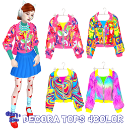 C / DECORA Tops 4color - Gallery - The Sims 4 Create a Sim - CurseForge
