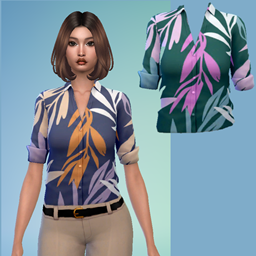 Tropical Leaf Blouse - Files - The Sims 4 Create a Sim - CurseForge