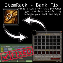 ItemRack Classic - Bank Fix - World of Warcraft Addons - CurseForge