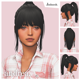 Andrea Hair V3 - [JOSH JO_SE_OH] Andrea Hair V3.zip - The Sims 4 Create ...
