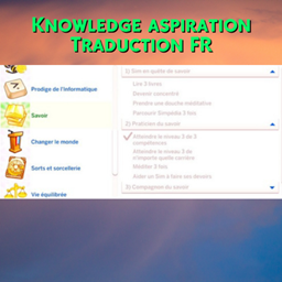 Mod Knowledge aspiration par Kiara - Trad FR - Gallery - The Sims 4 ...