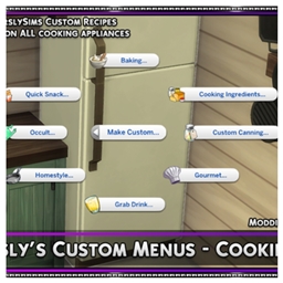 Custom Kitchen Menus by SrslySims translation into Spanish - Files ...