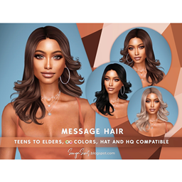 SONYASIMS - MESSAGE HAIR - The Sims 4 Create a Sim - CurseForge