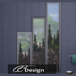 privacy window with a fir motif in black. For medium walls - Gallery ...