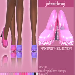johnnieleemj Shoes 12( Pink Party Collection - chunky platform pumps ...