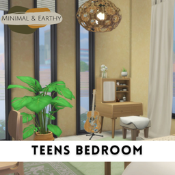 Minimal Earthy Teens Bedroom - Gallery - The Sims 4 Rooms / Lots ...