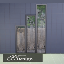 privacy window with the motif of a shower For short walls - The Sims 4 ...