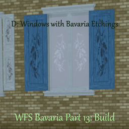 WFS Bavaria Build Set D: Doors & Windows, Floral EtchedGlass - Files - The Sims 4 Build / Buy ...