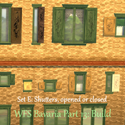 WFS Bavaria Build Set E: Wooden Window Shutters - Open and Closed - The ...
