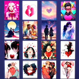 Valentine`s Day special - anime style poster -Flirty Aura Decor - The ...