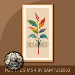 Minimalist Leaf Long Painting #1 Sellable Extra D Samtuse963 - The Sims 4 Build / Buy - CurseForge