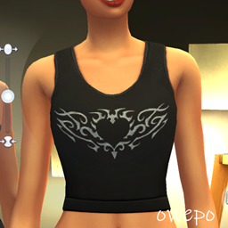Gothic Heart Tribal Crop Top - Gallery - The Sims 4 Create a Sim ...