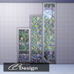 Tile pattern in the privacy window. For short walls. - The Sims 4 Build ...