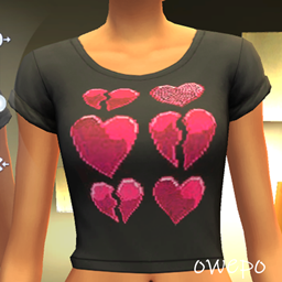 Pixelated Broken Hearts Tee - Gallery - The Sims 4 Create a Sim ...