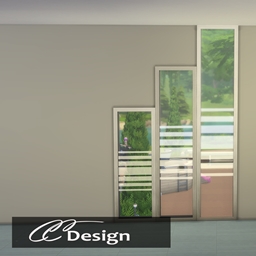 Privacy window with stripes. For medium walls. - The Sims 4 Build / Buy ...