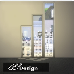 Privacy window with dots. For short walls. - The Sims 4 Build / Buy ...