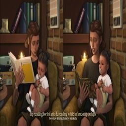 simkatu Lap Reading for Infants & Reading While Infants Nap on Laps ...