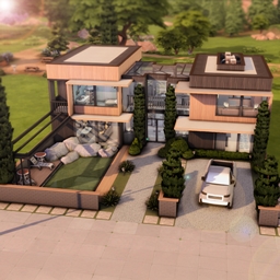 Base Game - Modern Newcrest House - File - The Sims 4 Rooms / Lots - CurseForge