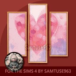HQ Abstract Amour Triptych #4 Sellable Extra B Samtuse963 - The Sims 4 Build / Buy - CurseForge