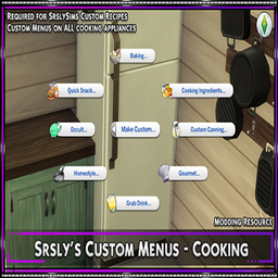 Srsly's Custom Menus - Cooking By SrslySims / Translated to Spanish by ...