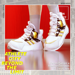 Casual Outdoor Stylish Gold Ribbed Trainer Sneakers - The Sims 4 Create ...