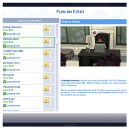 Remote Work Event by kiarasims4mods Portuguese Translation - The Sims 4 ...