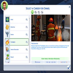 Firefighter (Active) Career By Kiarasims4mods / Translated to Spanish ...