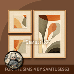 HQ Abstract Modern Painting 3 Piece Set #3 Extra F Samtuse963 - The Sims 4 Build / Buy - CurseForge