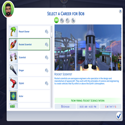 Kiarasims Rocket Scientist (Active) Career - The Sims 4 Translations ...