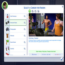 Personal Trainer (Active) Career By Kiarasims4mods / Translated to ...