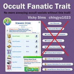 OCCULT FANATIC TRAIT (CAS) MOD By Vicky Sims / Translated to Spanish by ...