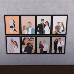 Faceless couple painting - Files - The Sims 4 Build / Buy - CurseForge
