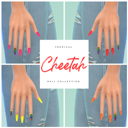 Tropical Cheetah - Nail Collection - The Sims 4 Create a Sim - CurseForge