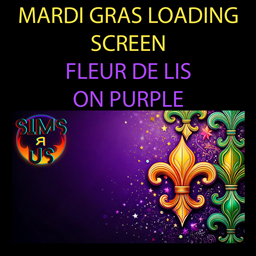 Loading Screen - Mardi Gras Fleur de Lis on Purple - Dependencies - The ...