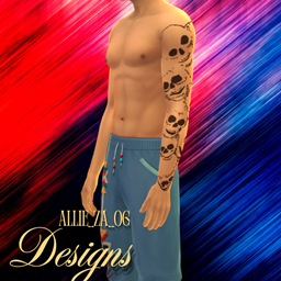 Skulls Everywhere (Full left arm tattoo) - Comments - The Sims 4 Create ...