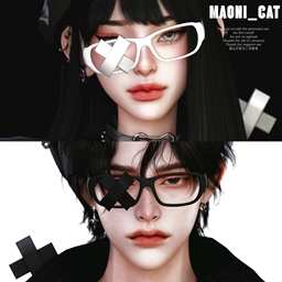 [Maoni_cat]Cross Bandage Glasses - Gallery - The Sims 4 Create a Sim ...