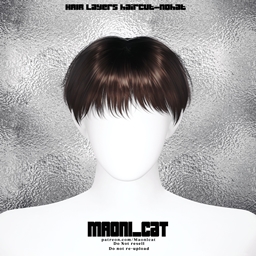[Maoni_cat]HAIR Layers haircut-No hat - The Sims 4 Create a Sim ...