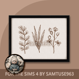 Simple Plant Outline Mini Painting Two #1 Extra H Samtuse963 - The Sims ...