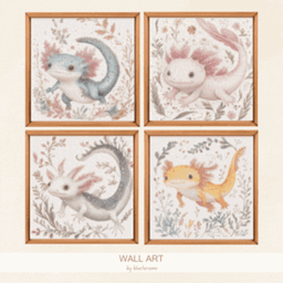 Axolotl Painting by BlusterSims - Files - The Sims 4 Build / Buy ...